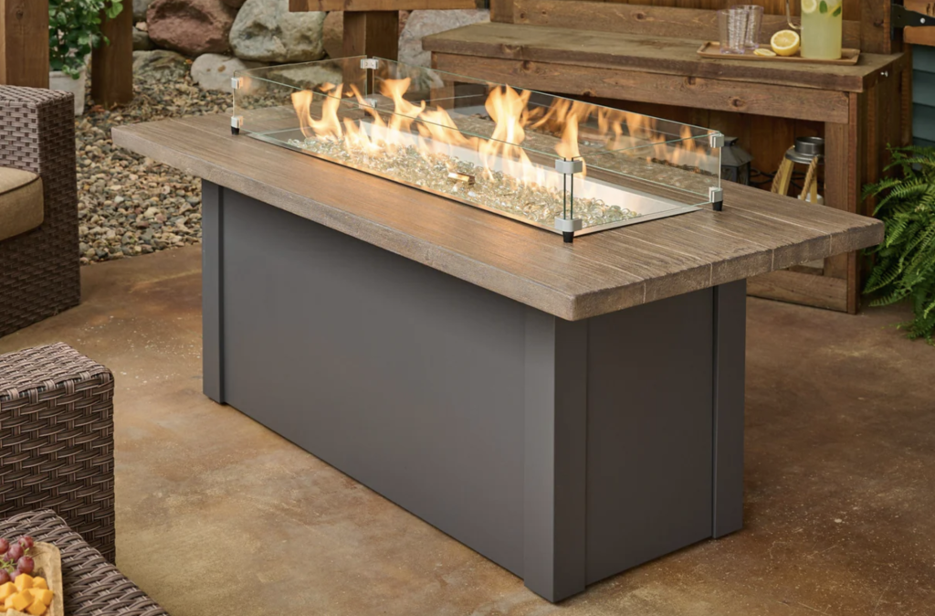 Havenwood Linear Gas Fire Pit Table 62" - Newtown Fireplace Shop